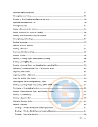 Preview of unoffical oracle learning management administrator guide | PDF