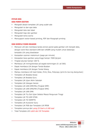 Proposal Software Koreksi LJK | PDF