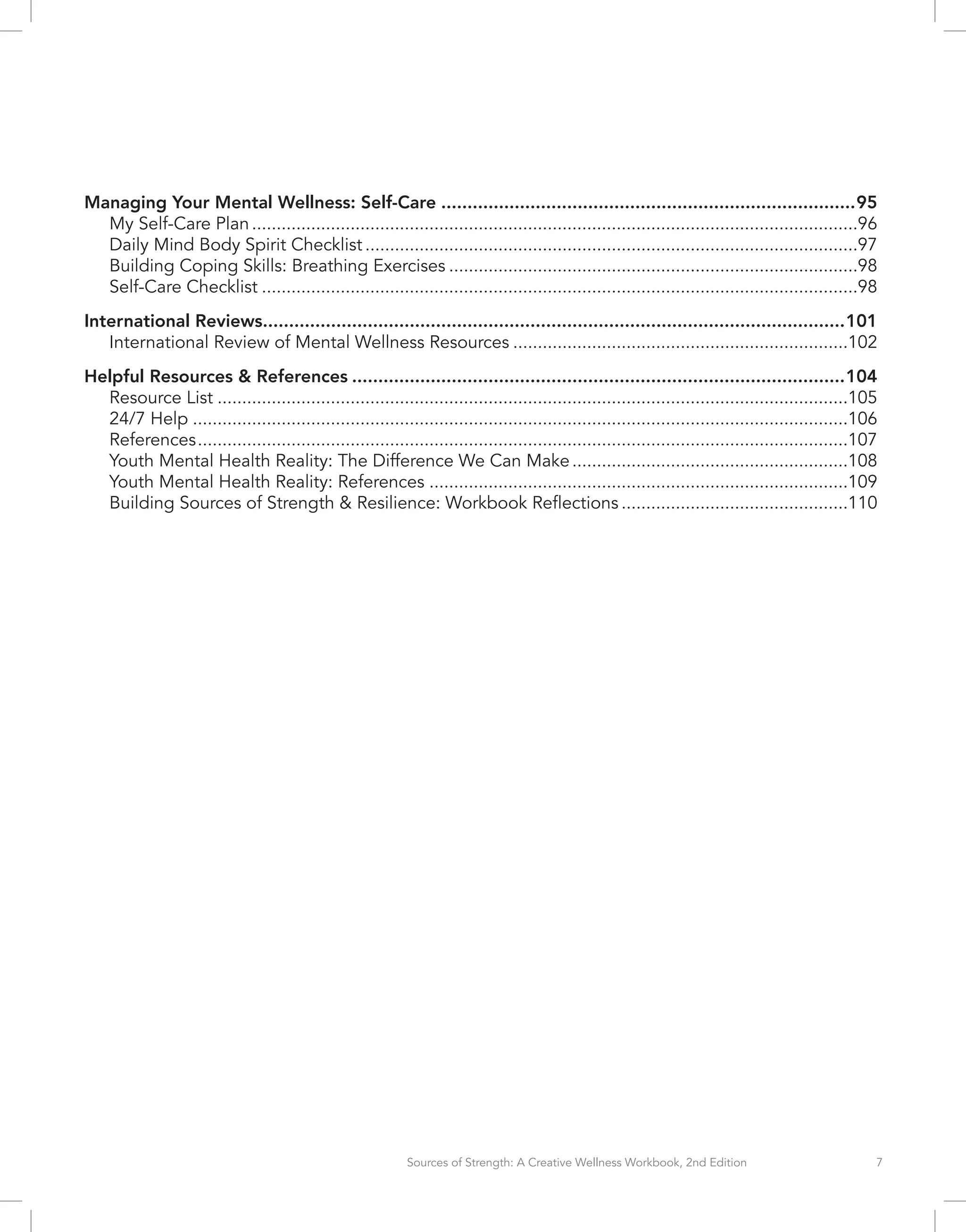 YMHC: Sources of Strength for Mental Wellness | PDF | Mental Health ...