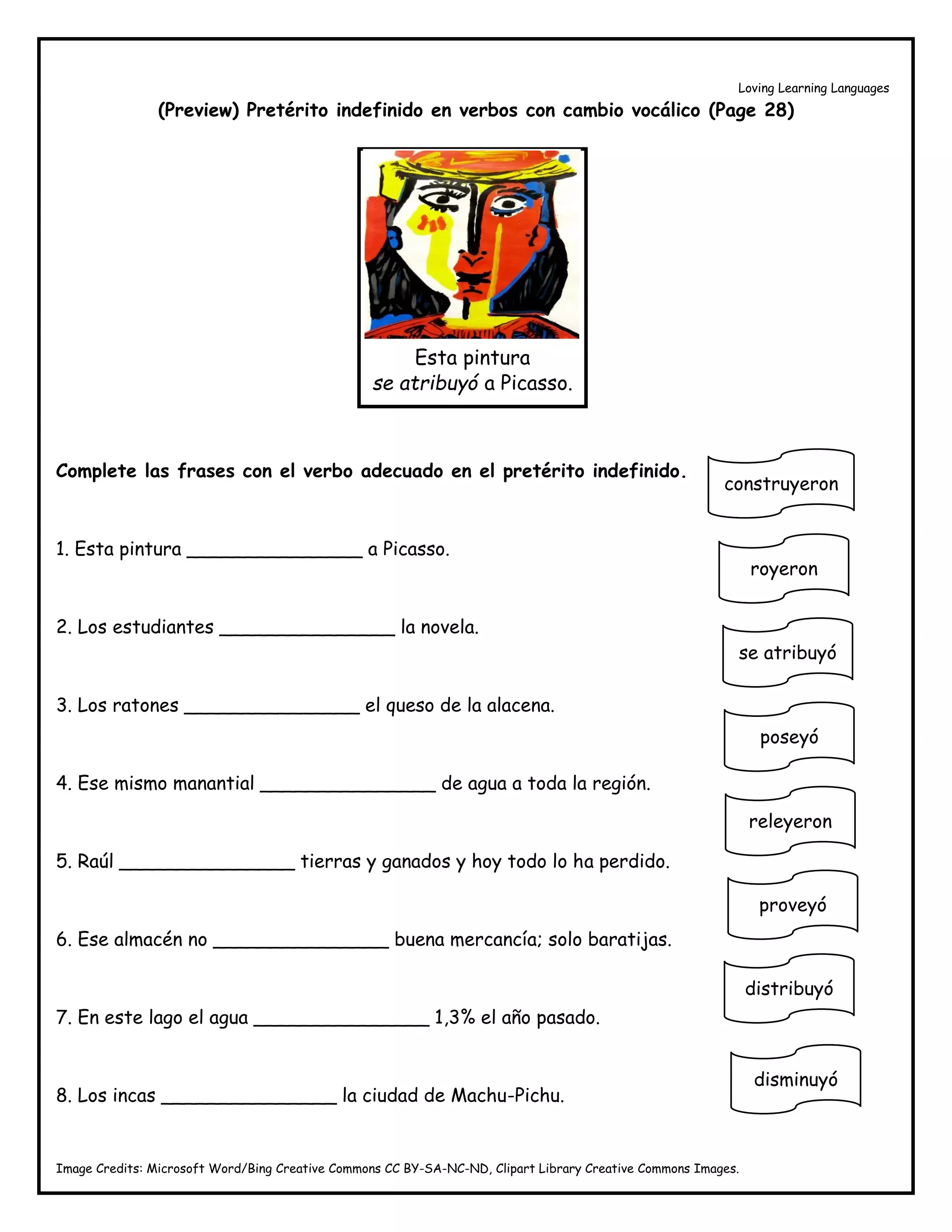 Preview spanish preterite stem changing verbs | PDF