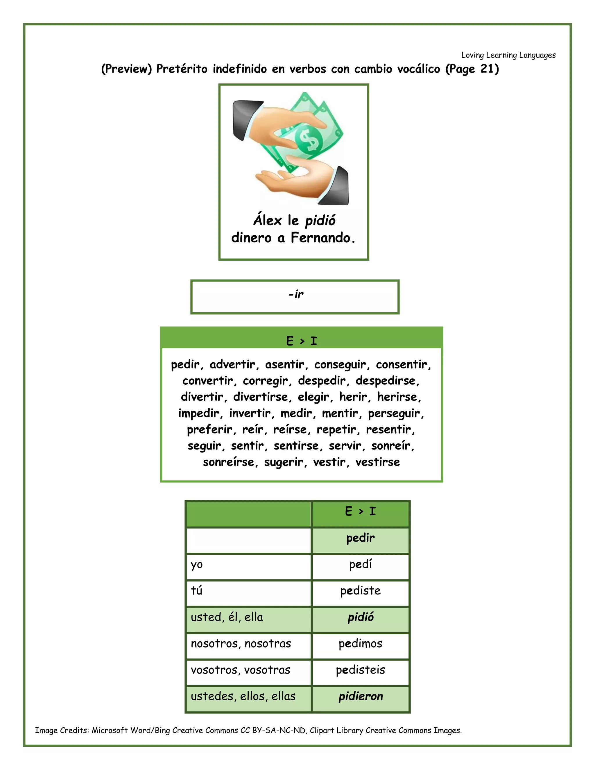 Preview spanish preterite stem changing verbs | PDF
