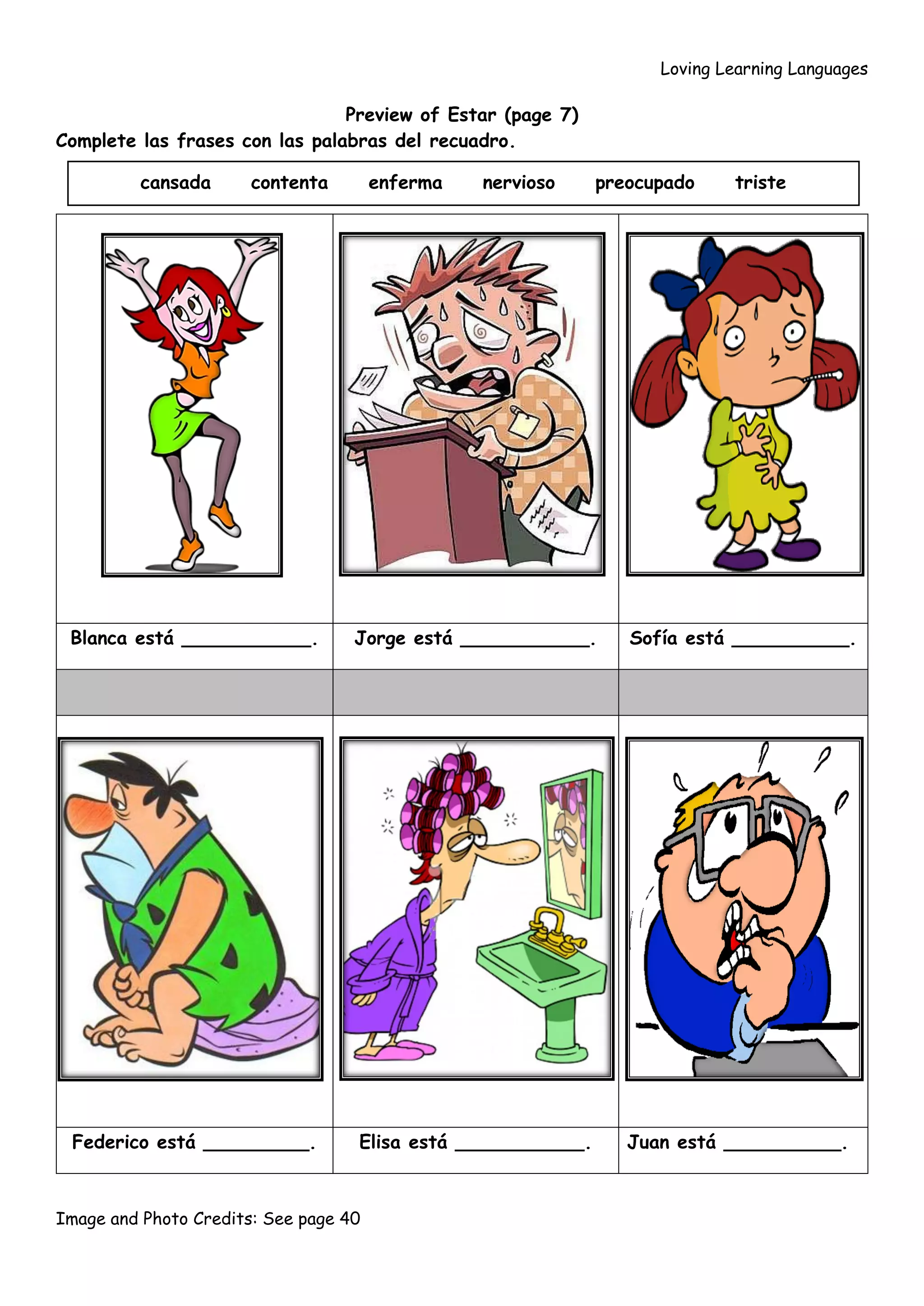 Preview tener, estar y doler | PDF