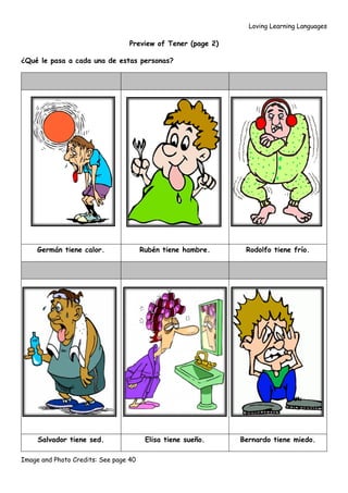 Preview tener, estar y doler | PDF