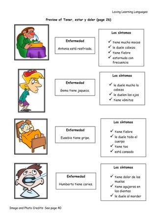 Preview tener, estar y doler | PDF