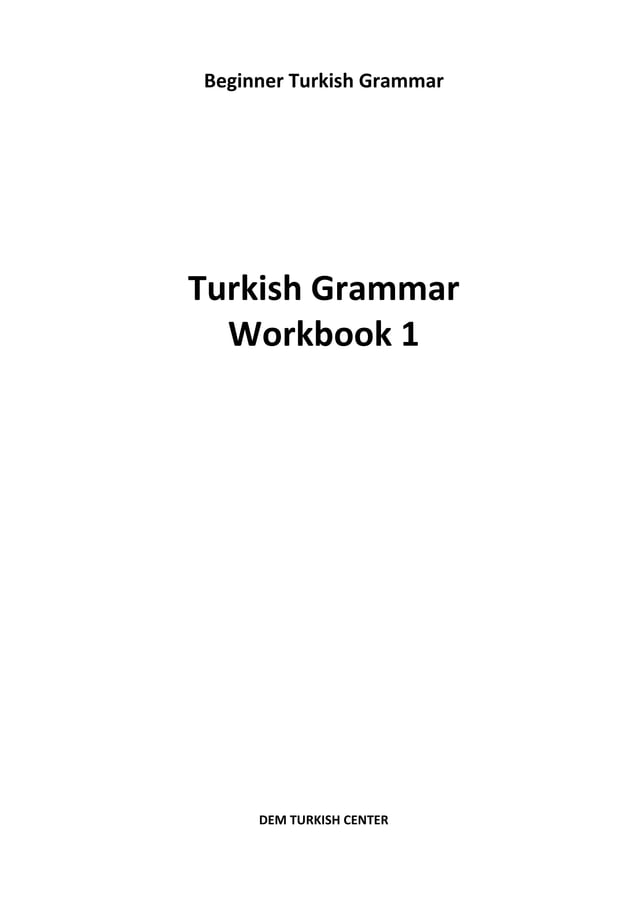 Turkish Grammar Books 1