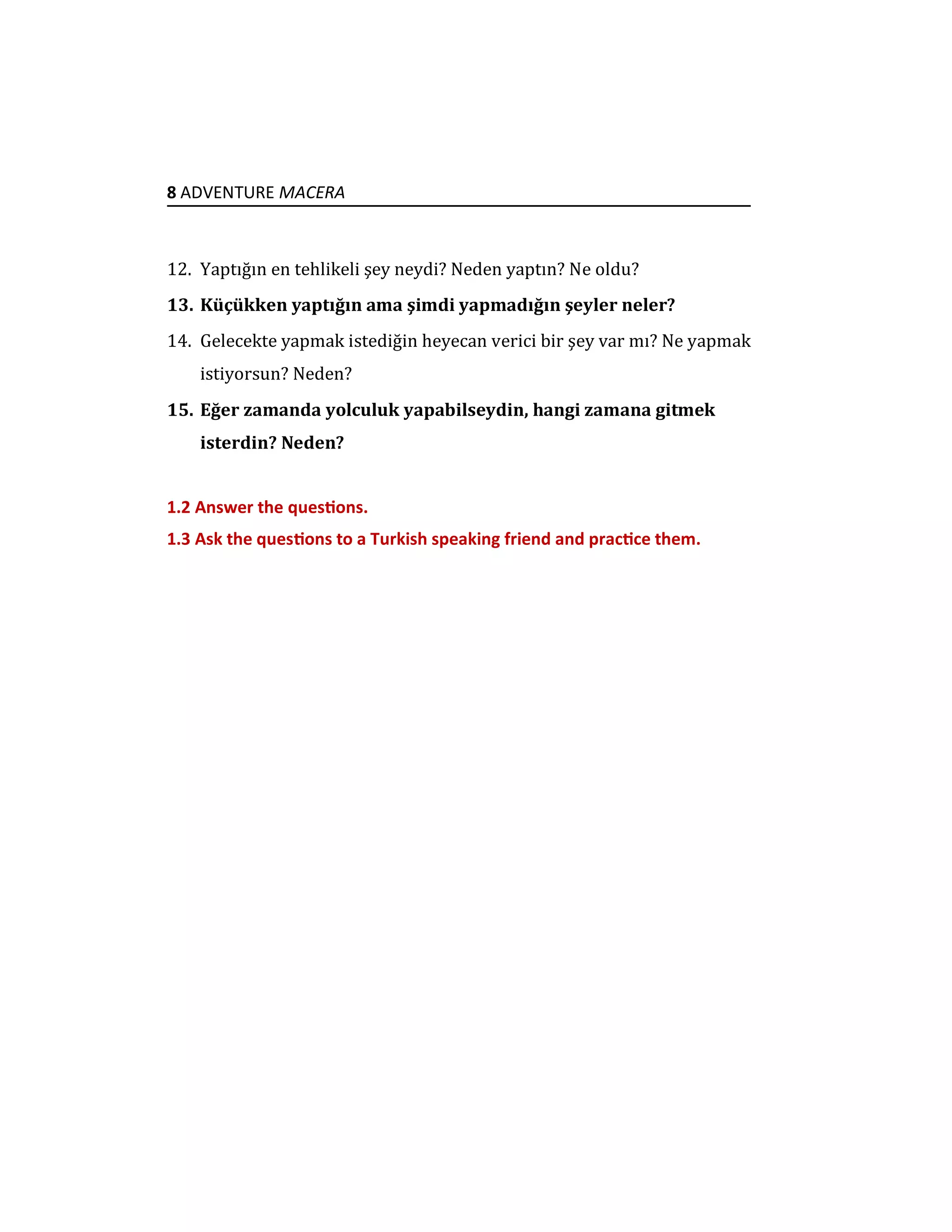 Turkish Language Books - Turkish Questions | PDF