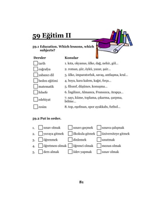 Turkish Language Books - Turkish Words 1 | PDF