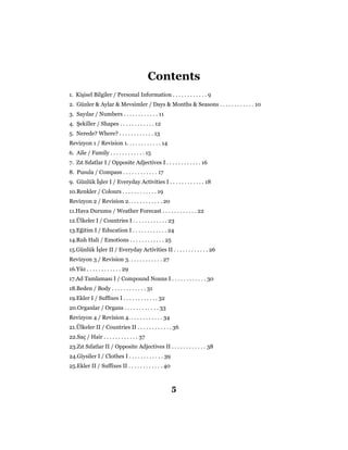 Turkish Language Books - Turkish Words 1 | PDF