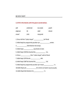 Turkish Reading Books - Turkish Biographies 1 (Beginner) | PDF