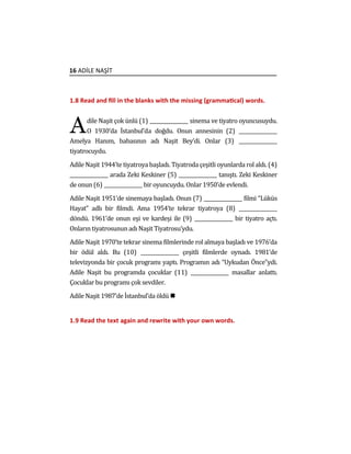 Turkish Reading Books - Turkish Biographies 1 (Beginner) | PDF