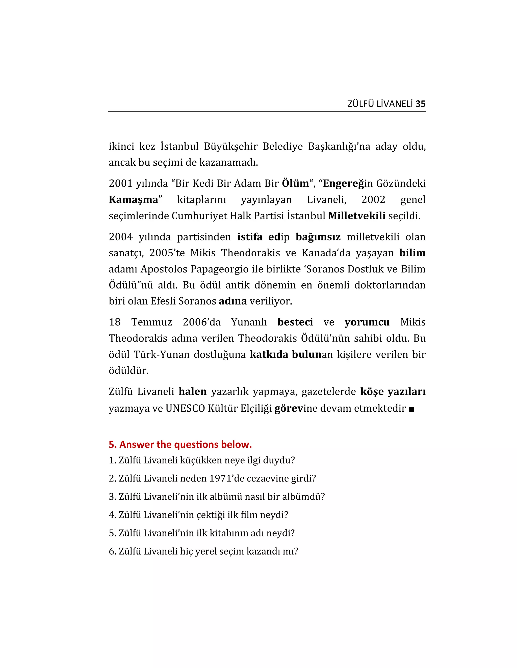 Turkish Language Books - Turkish Biographies 3 | PDF