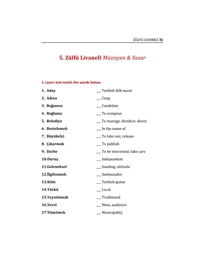 Turkish Language Books - Turkish Biographies 3 | PDF