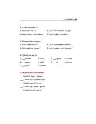 Turkish Reading Books - Turkish fairy Tales 1 (Beginner) | PDF