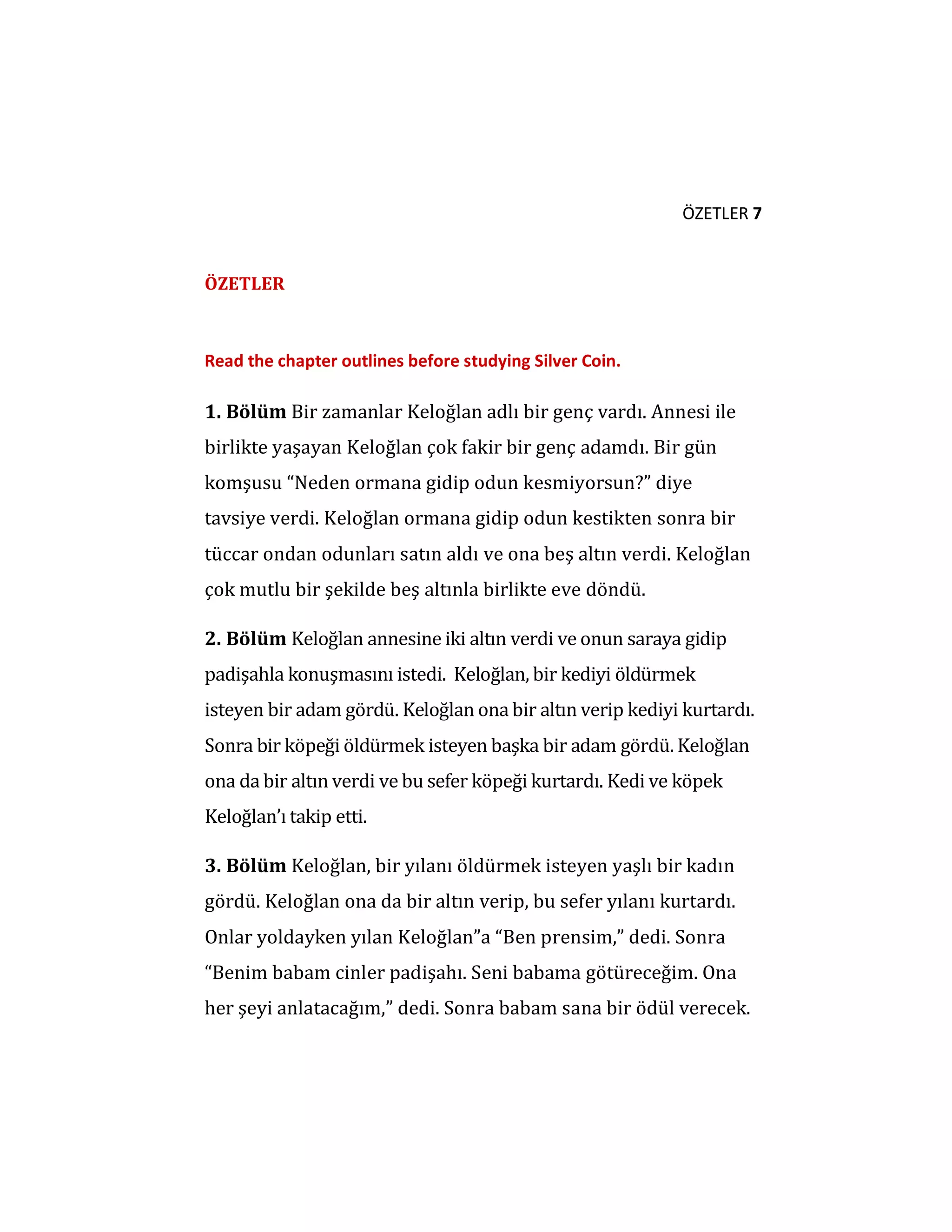 Turkish Language Books - Turkish Fairy Tales 3 | PDF