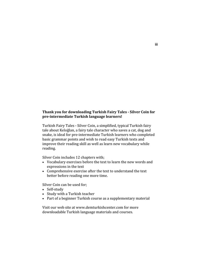 Turkish Language Books - Turkish Fairy Tales 3 | PDF