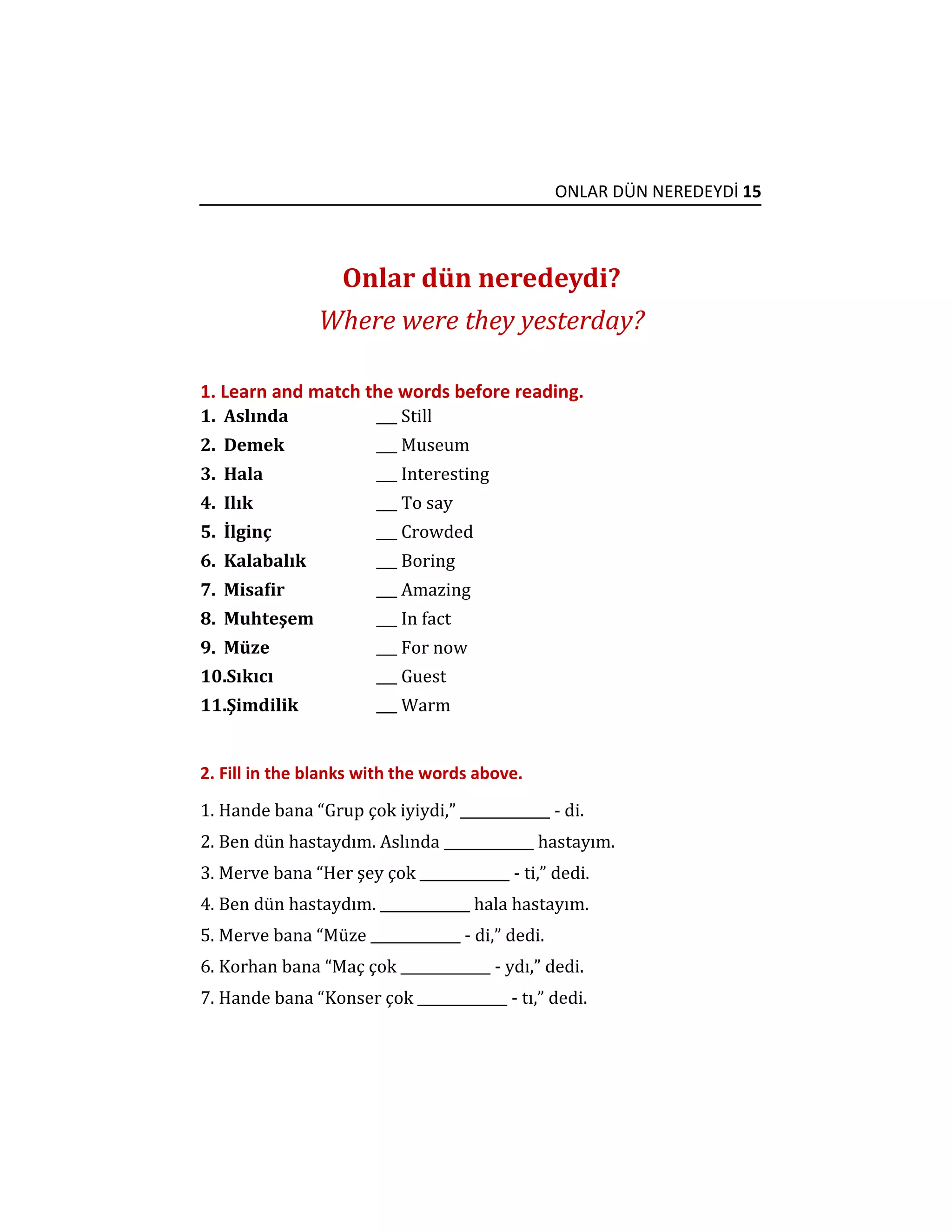 Turkish Reading Books - Turkish Penfriends 2 (Beginner) | PDF