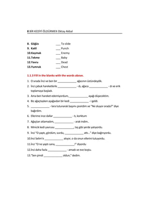 Turkish Reading Books - Turkish Short Stories 1 (Pre-intermediate) | PDF