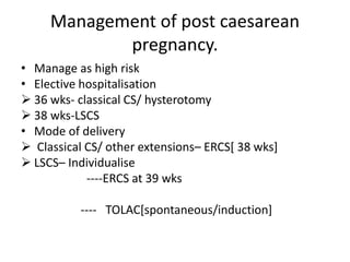 Previous cesarean section | PPTX