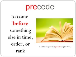 Pre vocabulary words | PPT