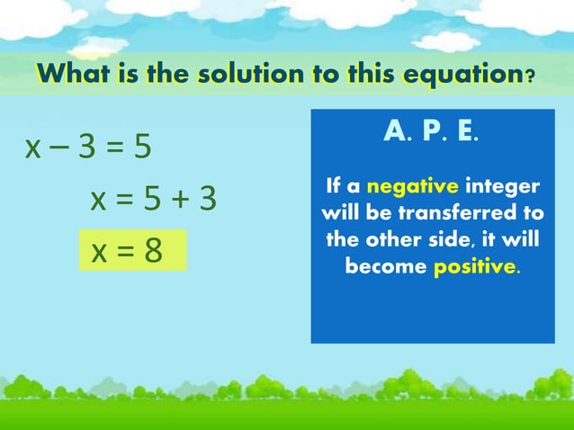 Solving Linear Equations - GRADE 8 MATHEMATICS | PPTX | Physics | Science