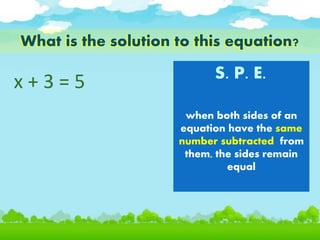 Solving Linear Equations - GRADE 8 MATHEMATICS | PPTX