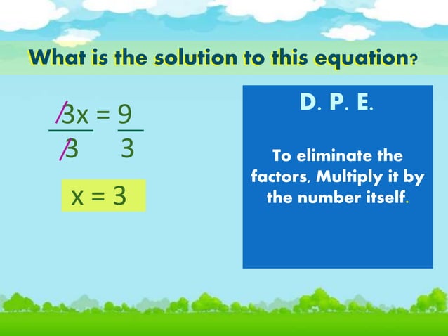 Solving Linear Equations GRADE 8 MATHEMATICS PPT Solving Linear Equations GRADE 8 MATHEMATICS PPT