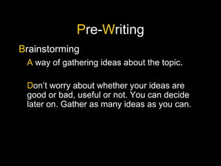 Essay Writing (Prewriting) | PPT