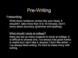 Essay Writing (Prewriting) | PPT