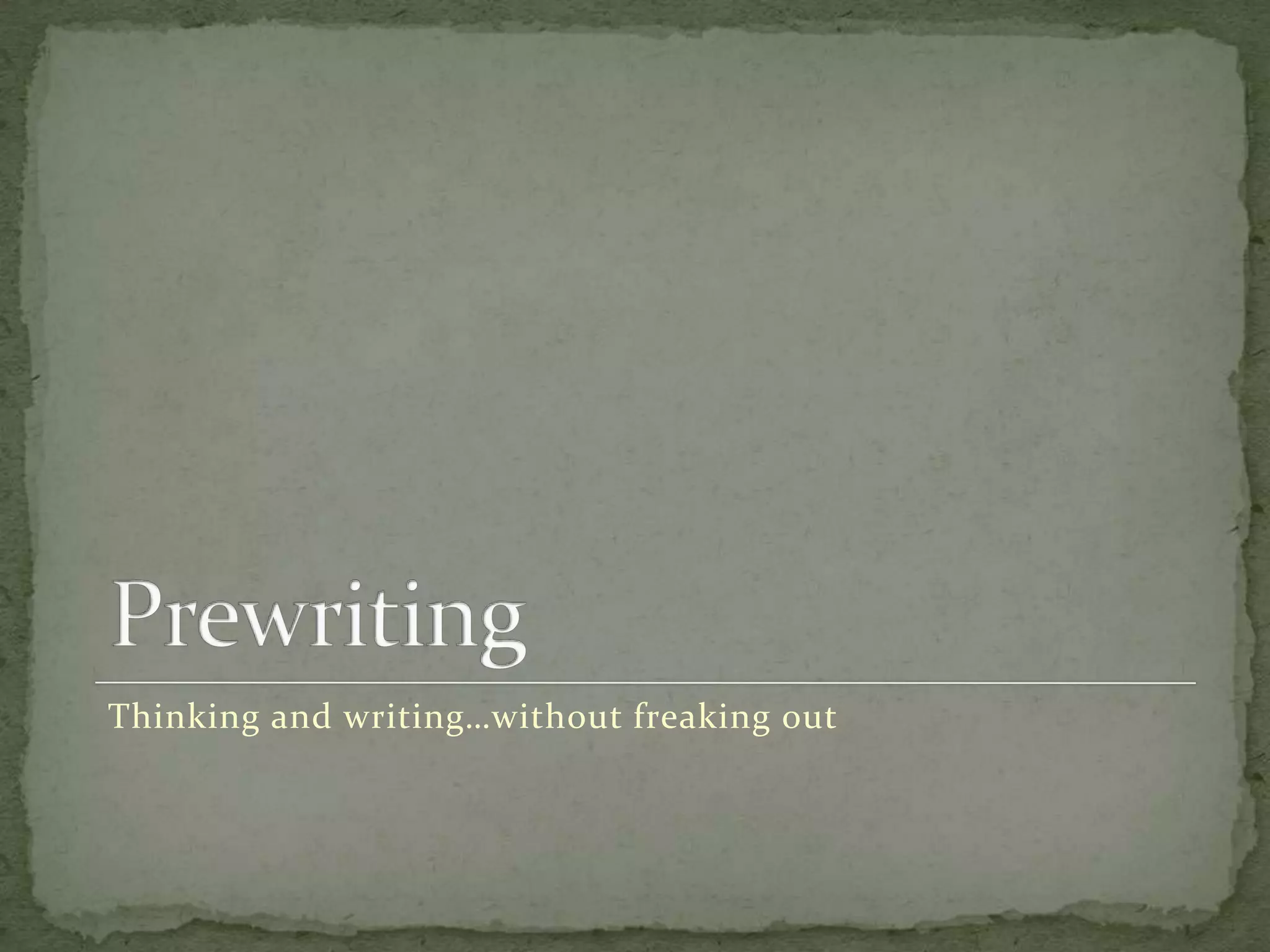 Prewriting PowerPoint | PPTX