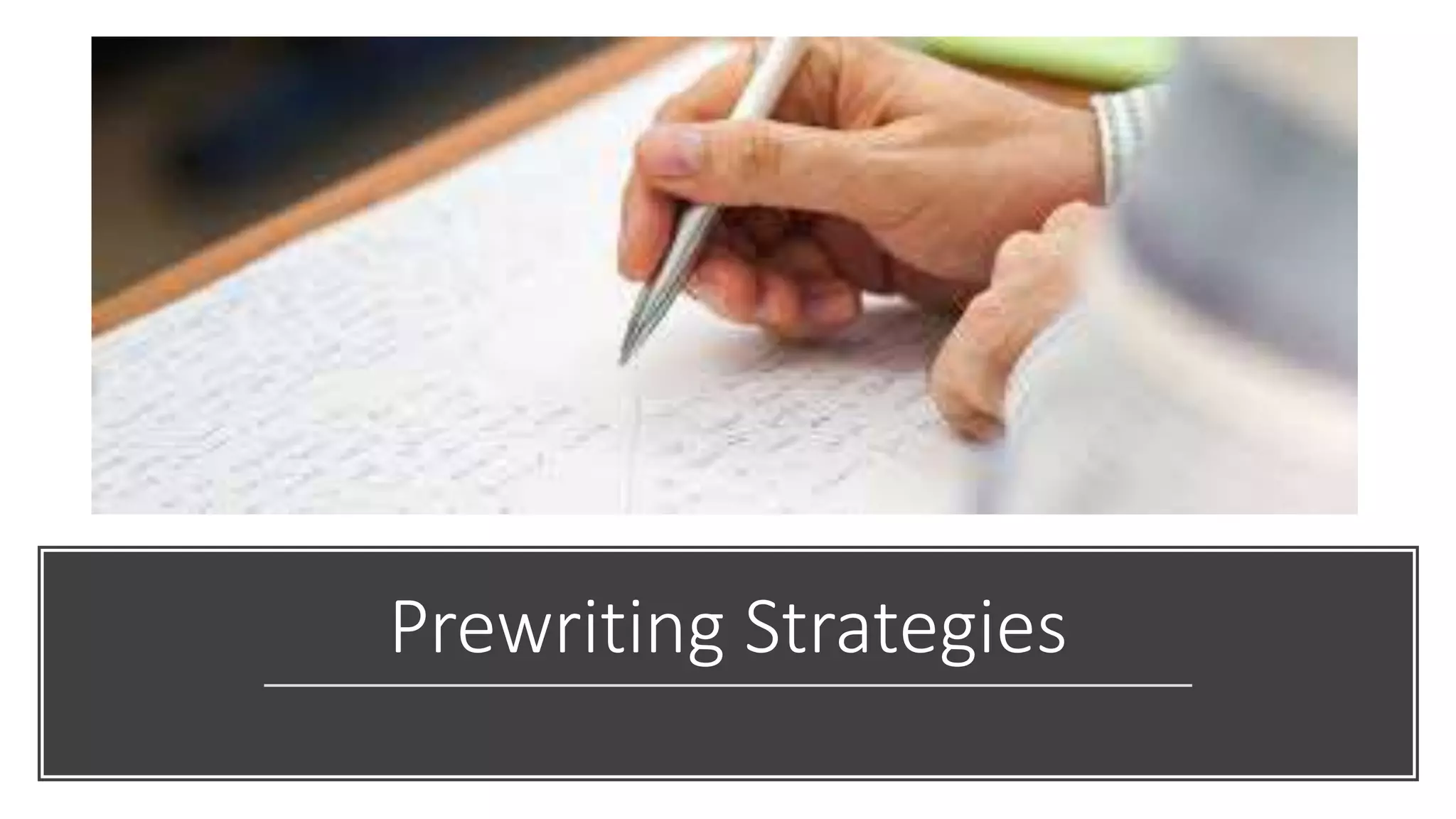 Prewriting | PPTX