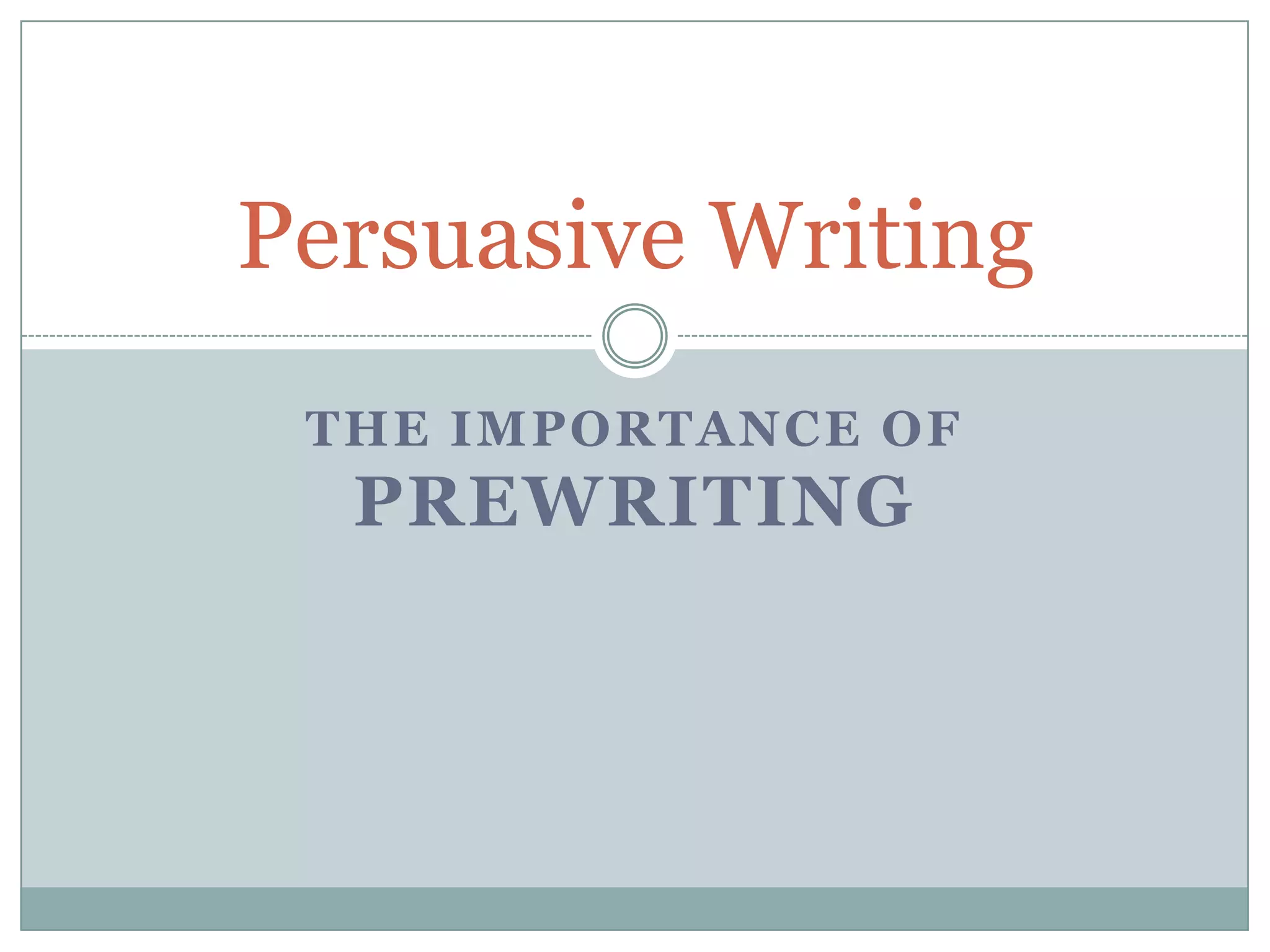 Prewriting lesson for lms | PPTX