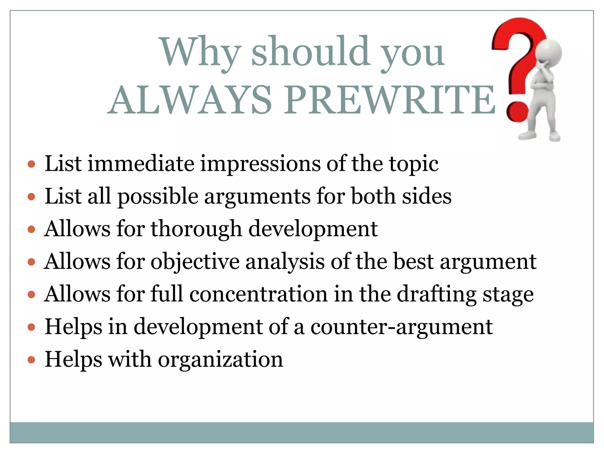 Prewriting lesson for lms | PPTX