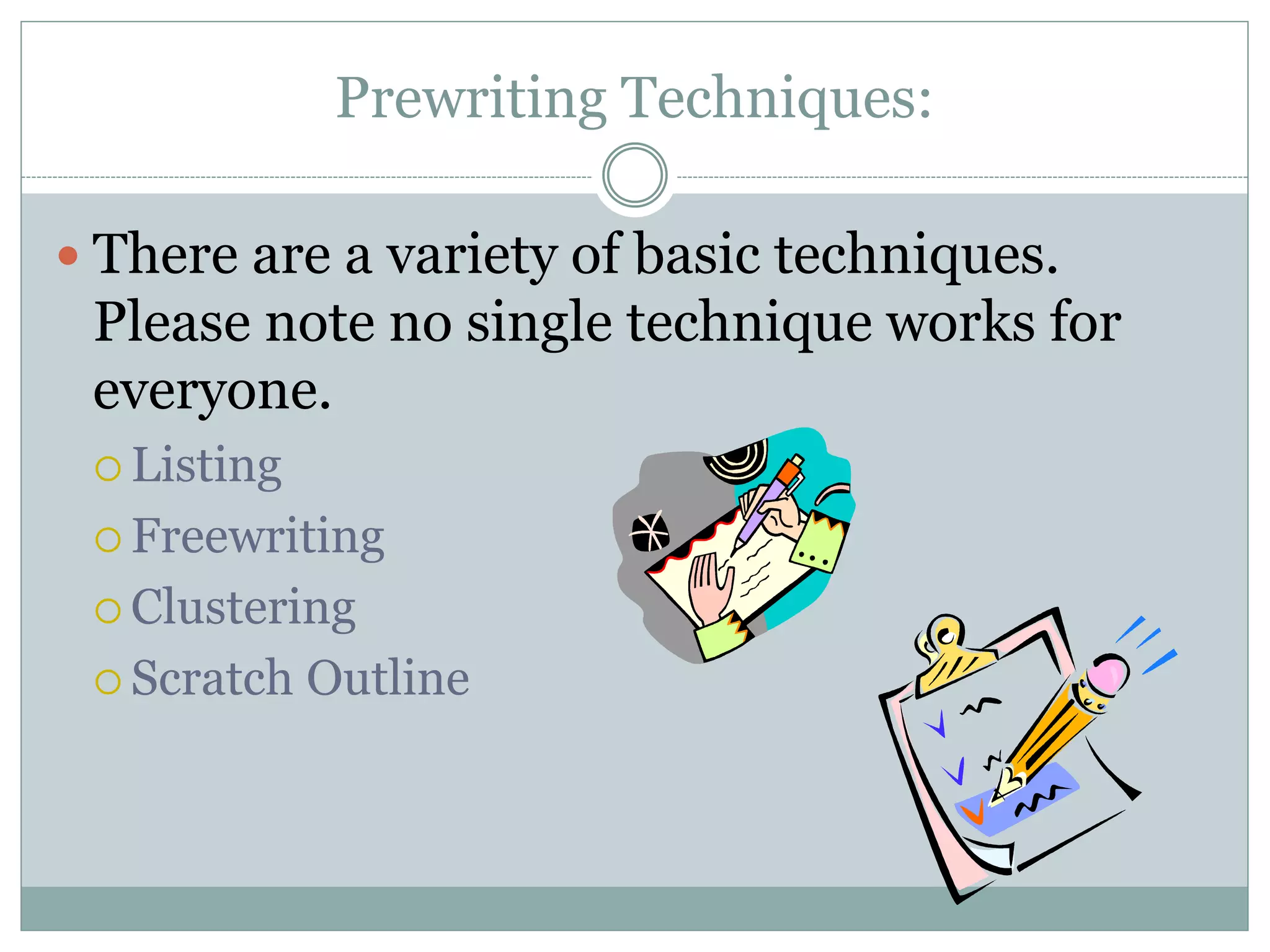 Prewriting techniques | PDF