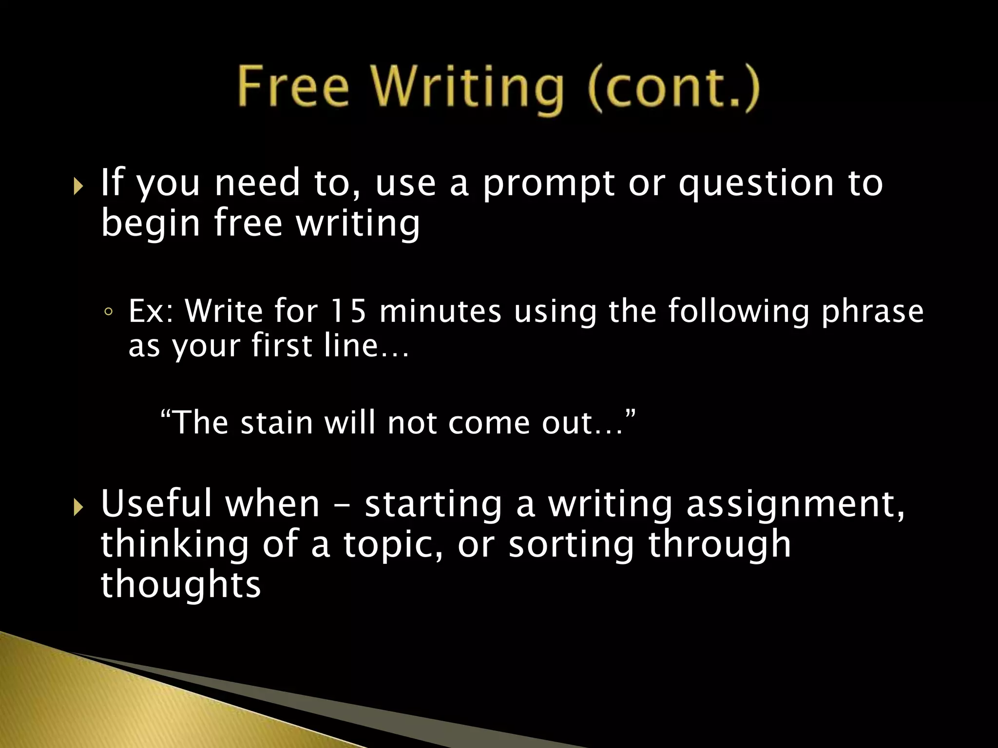 Prewriting Techniques | PPTX