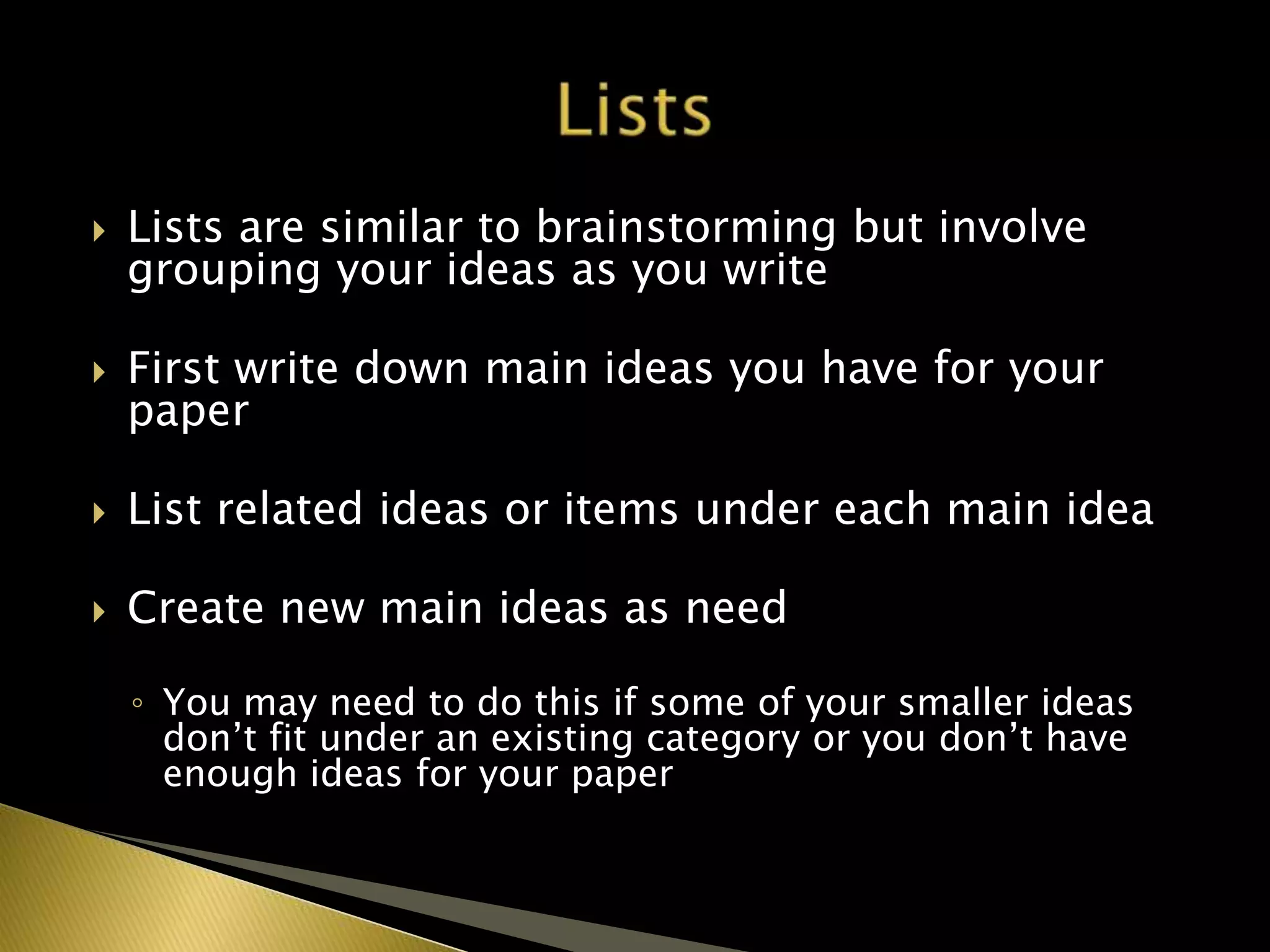 Prewriting Techniques | PPTX