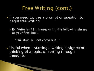 Prewriting Techniques | PPTX
