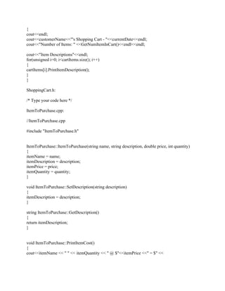 - Prewritten codes main-cpp- #include -iostream- #include-Shoppi.pdf