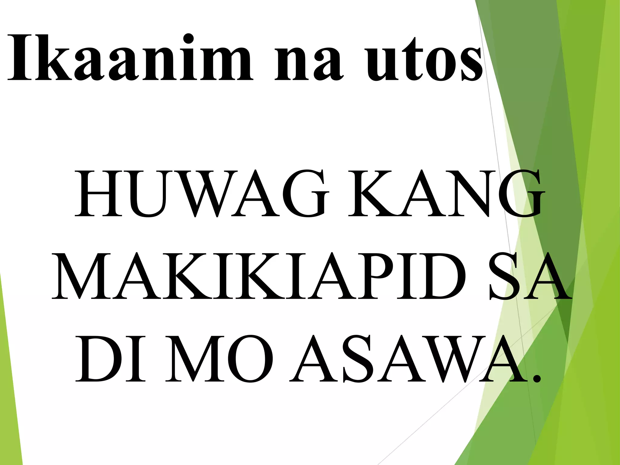 10 utos ng Diyos | PPTX