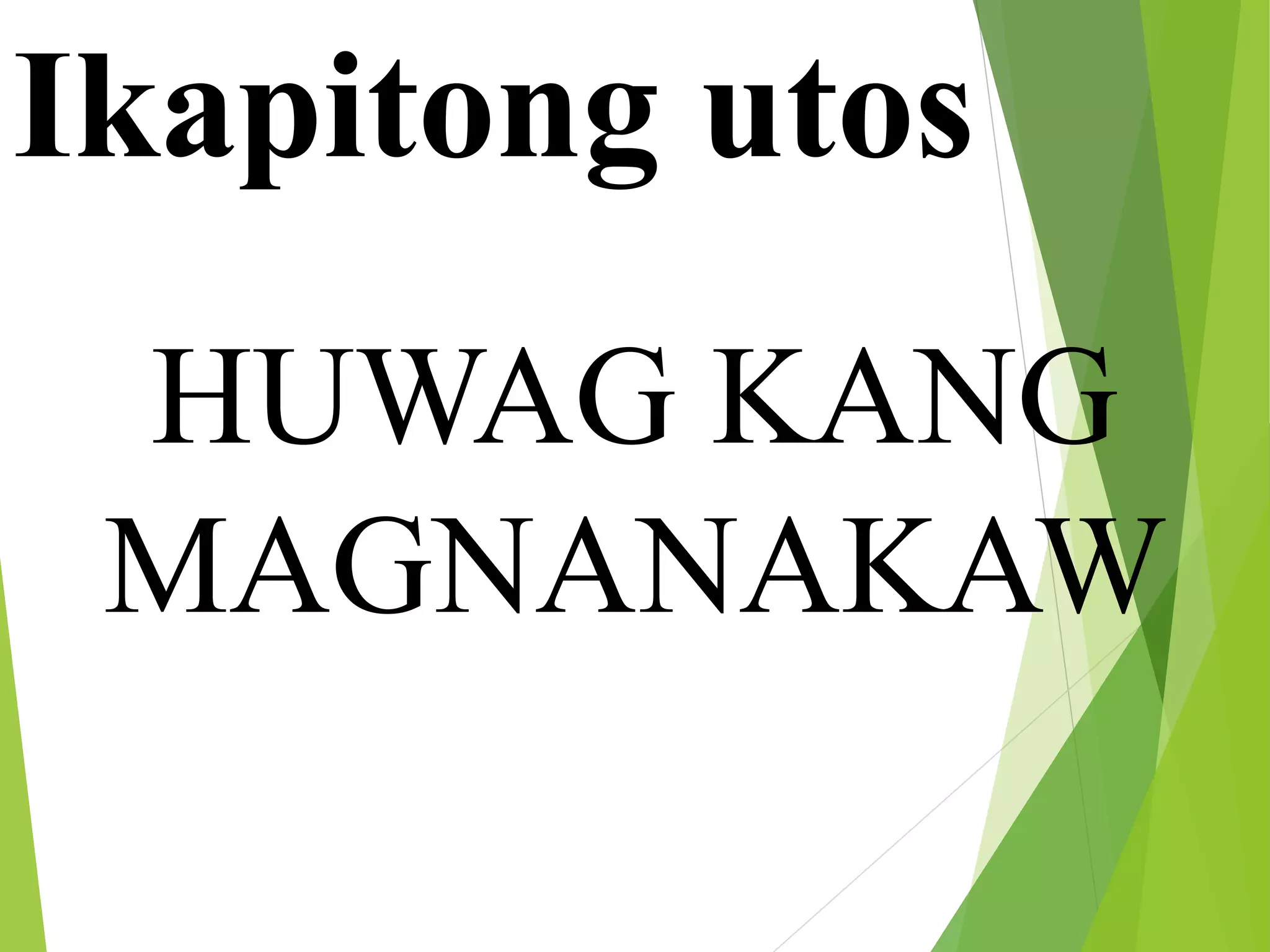 10 utos ng Diyos | PPTX