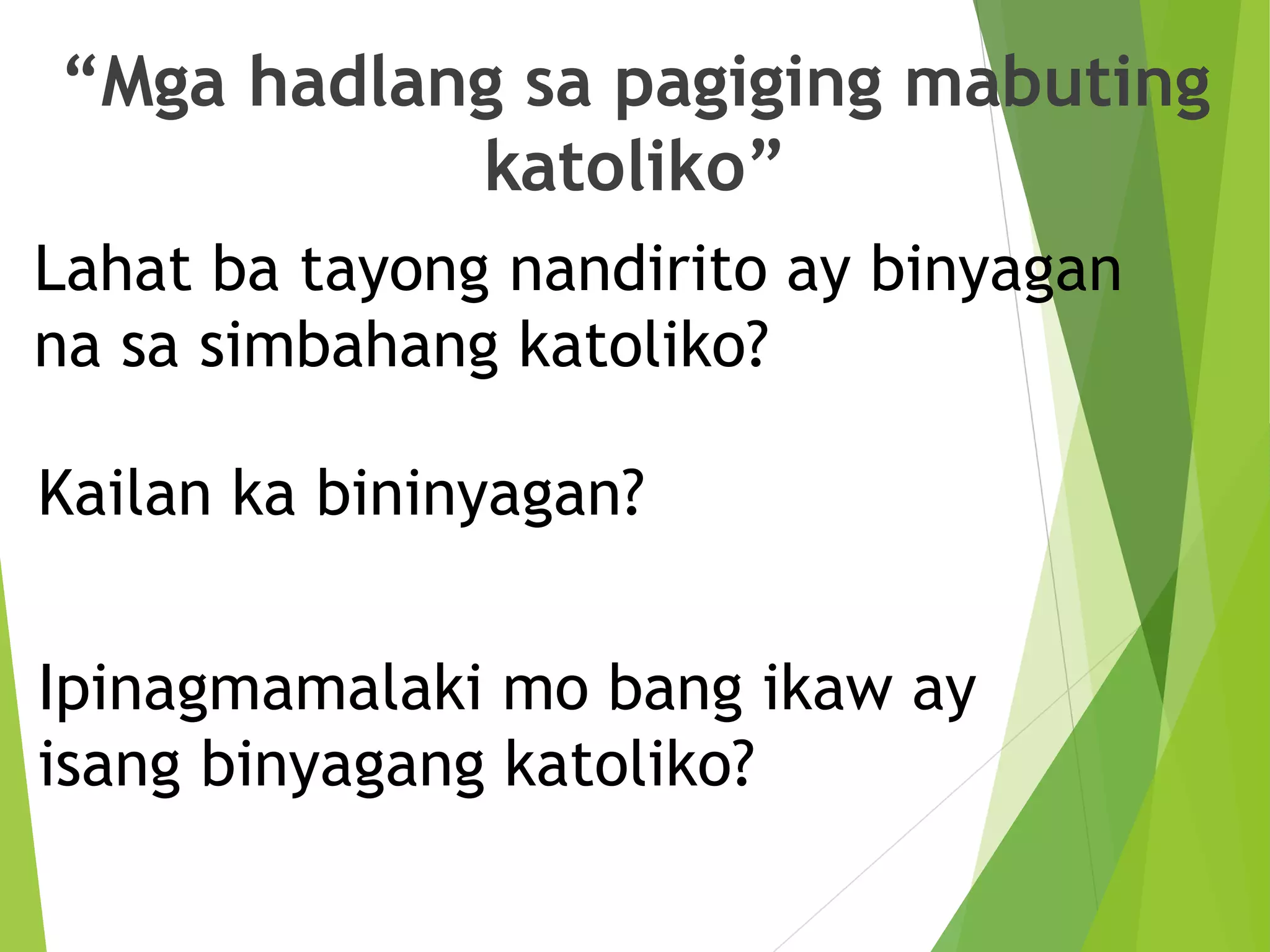 10 utos ng Diyos | PPTX