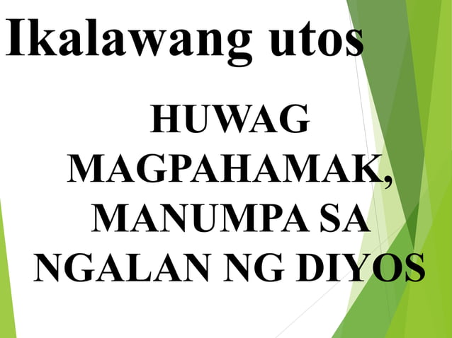 10 utos ng Diyos | PPTX