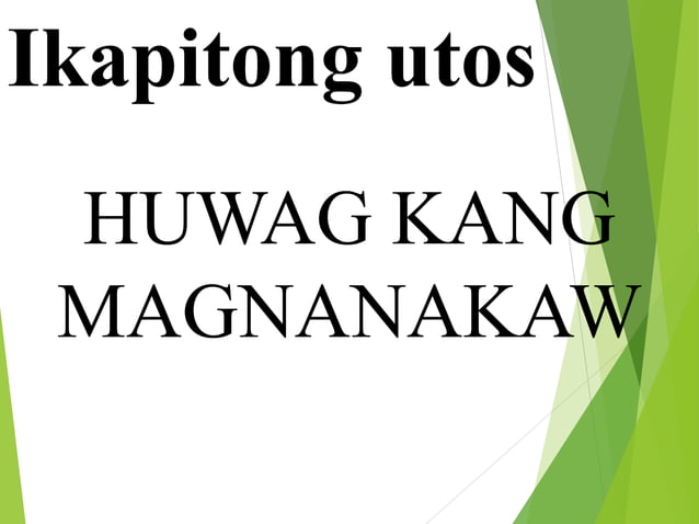 10 utos ng Diyos | PPTX