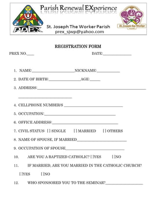 PARISH RENEWAL EXPERIENCE REGISTRATION FORM | DOCX