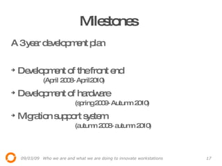 who we are and what we are doing to innovate workstations | PPT ...