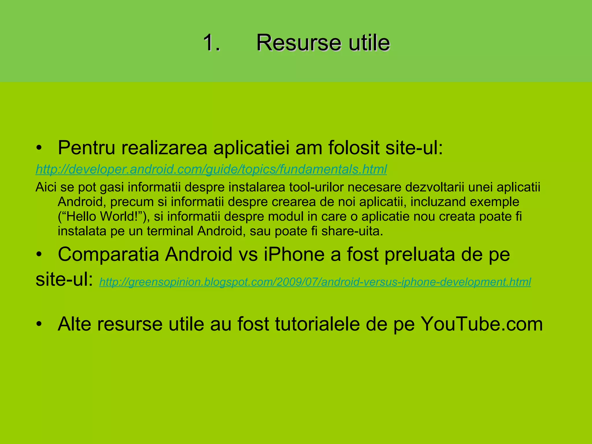 Prezentare proiect | PPT