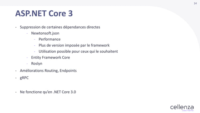 Soirée de lancement Visual Studio - .Net Core 3 et ASP.Net Core 3 | PPT