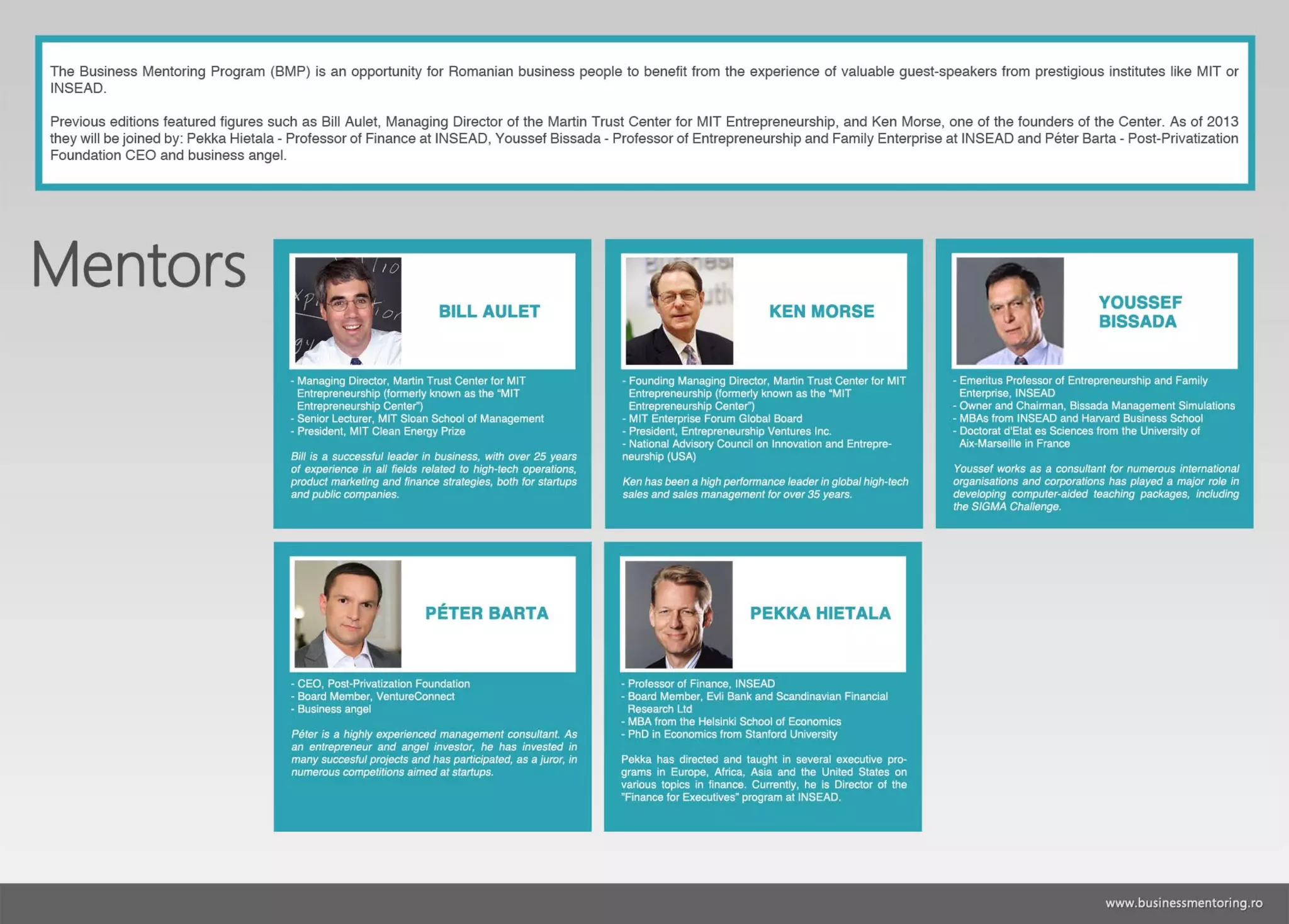 Business Mentoring Program 2013 | PPT