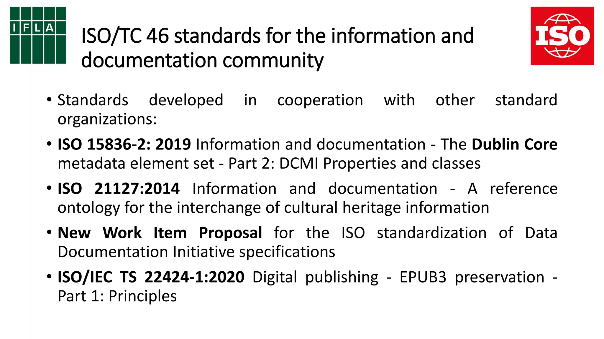 IFLA-ISO Relations since 1947: Making standards in information and ...