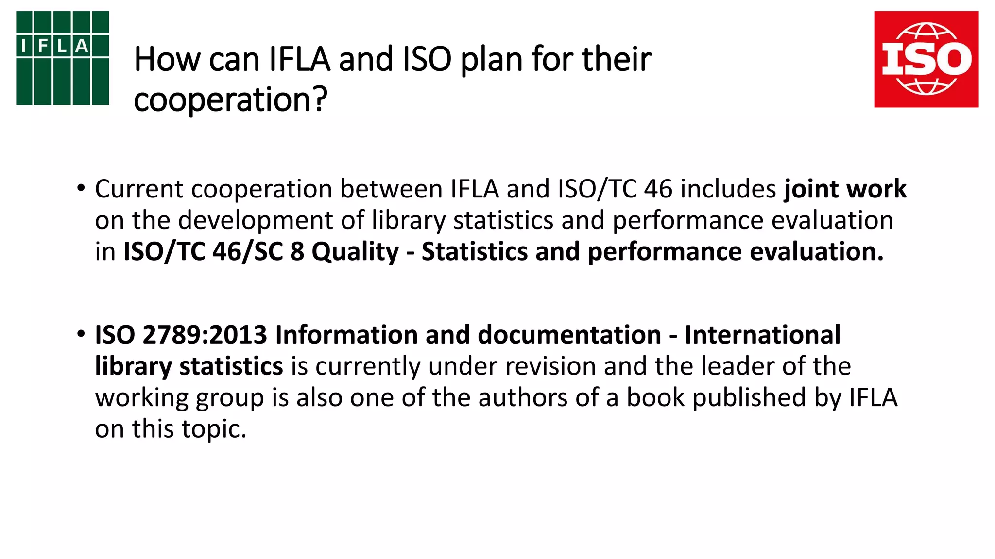 IFLA-ISO Relations since 1947: Making standards in information and ...