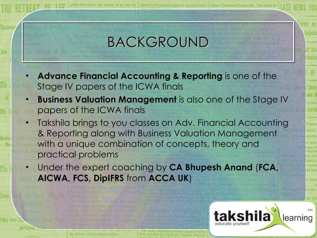 Advance Financial Accounting & Reporting | PPT